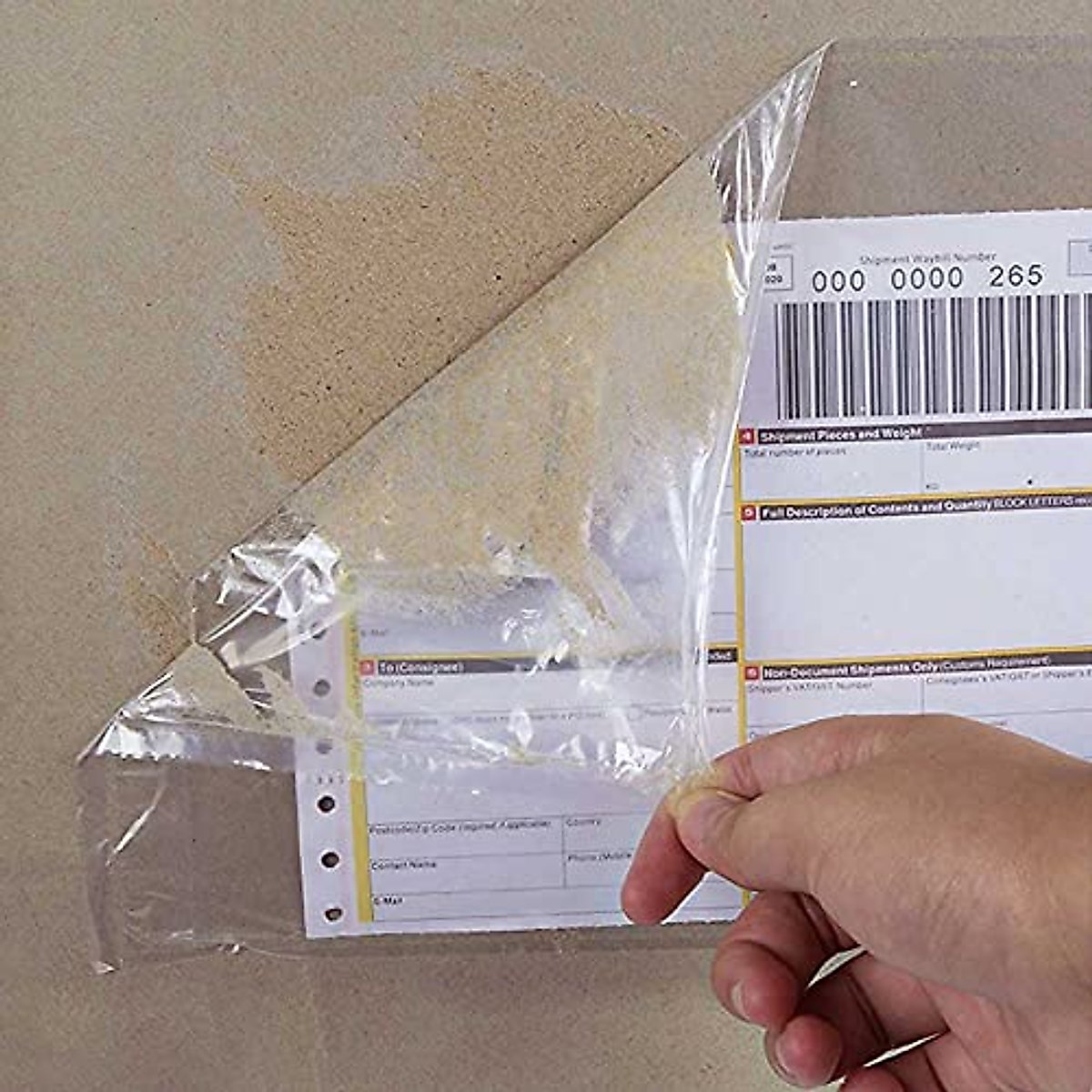 7.5'' x 5.5'' Packing List Pouches, Shipping Label Envelopes Clear Adhesive Top Loading Packing List - 100 Packs