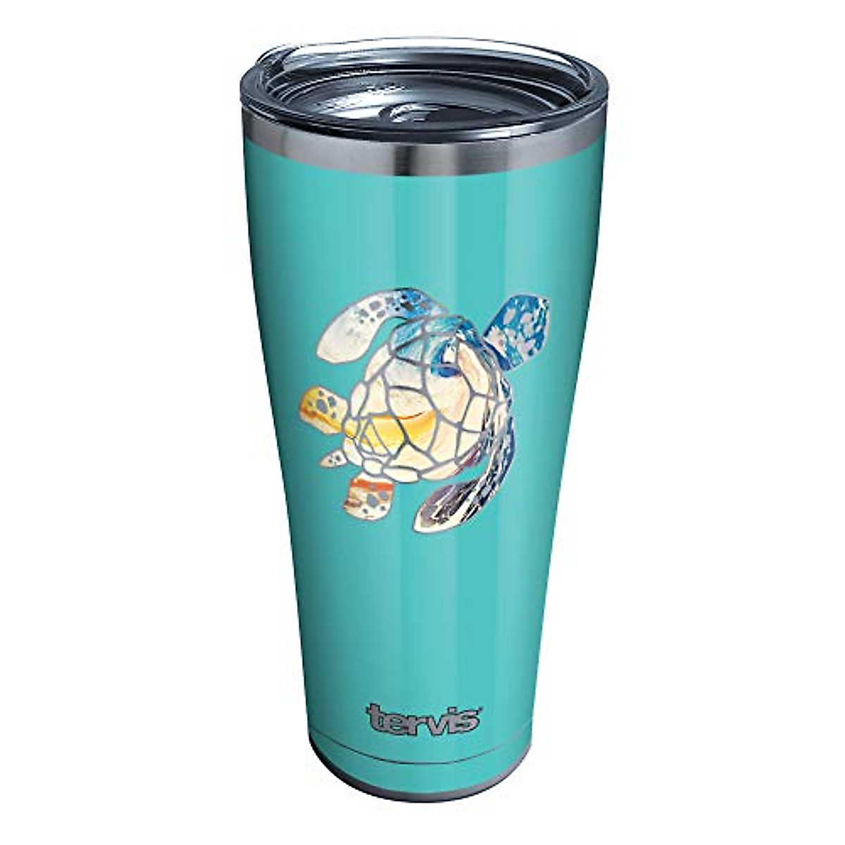 Tervis Turtle Sunset Triple Walled Insulated Tumbler Travel Cup Keeps Drinks Cold & Hot, 30oz Legacy, Stainless Steel