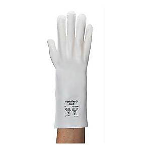 Ansell Healthcare 105531 Series 2-100 Barrier Glove, 5 Layer Laminated Film, 2.5 mil, Size 10, White (Pack of 72)