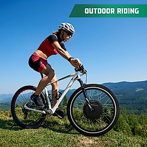 Voilamart Electric Bicycle Wheel Kit 26" Front/Rear Wheel 48V 1000W E-Bike Conversion Kit, Cycling Hub Motor with Intelligent Controller and PAS System for Road Bike(Without Battery) (Front Wheel)