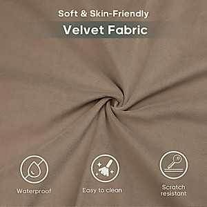 LLappuil Modular Sectional Sofa with Storage Oversized U Shaped Couch with Reversible Chaise Velvet Waterproof Anti-Scratch Sofas for Living Room 9 Seats with 2 Ottomans Grey Brown