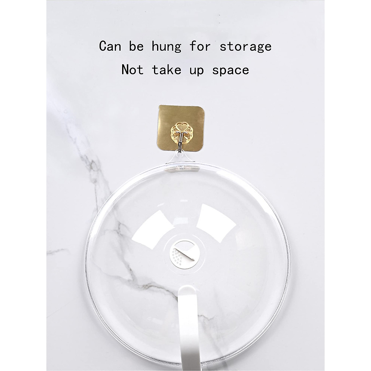 WENWELL Microwave Splatter Cover for Food,Clear Microwave Splash Guard Cooker lid with Handle,Dish bowl Plate Serving Cover Home Kitchen Essential,BPA-Free,Saft Plastic