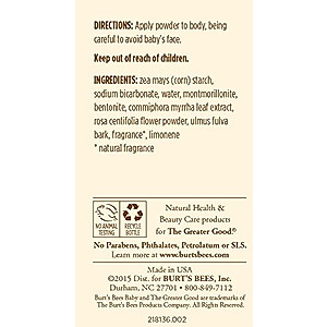 Burt's Bees Baby 100% Natural Dusting Talc-Free Baby Powder, 7.5 Oz