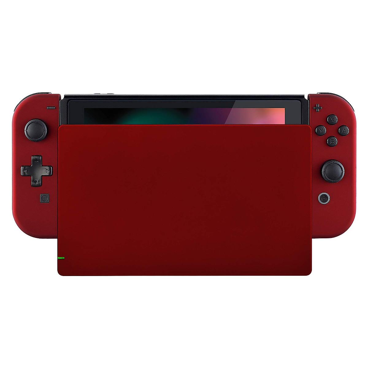 eXtremeRate Scarlet Red Joycon Housing Shell (D-Pad Version) with Full Set Buttons for Nintendo Switch, Replacement Faceplate for Nintendo Switch Dock – Joy-Con Dock NOT Included