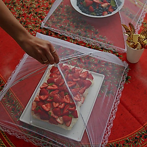 Simply Genius (Bundle) - Extra Thick Cutting Boards for Kitchen Prep, Non Slip Flexible Cutting Mat Set, Dishwasher Safe & Large and Tall 17x17 Pop-Up Mesh Food Covers Tent Umbrella for Outdoors