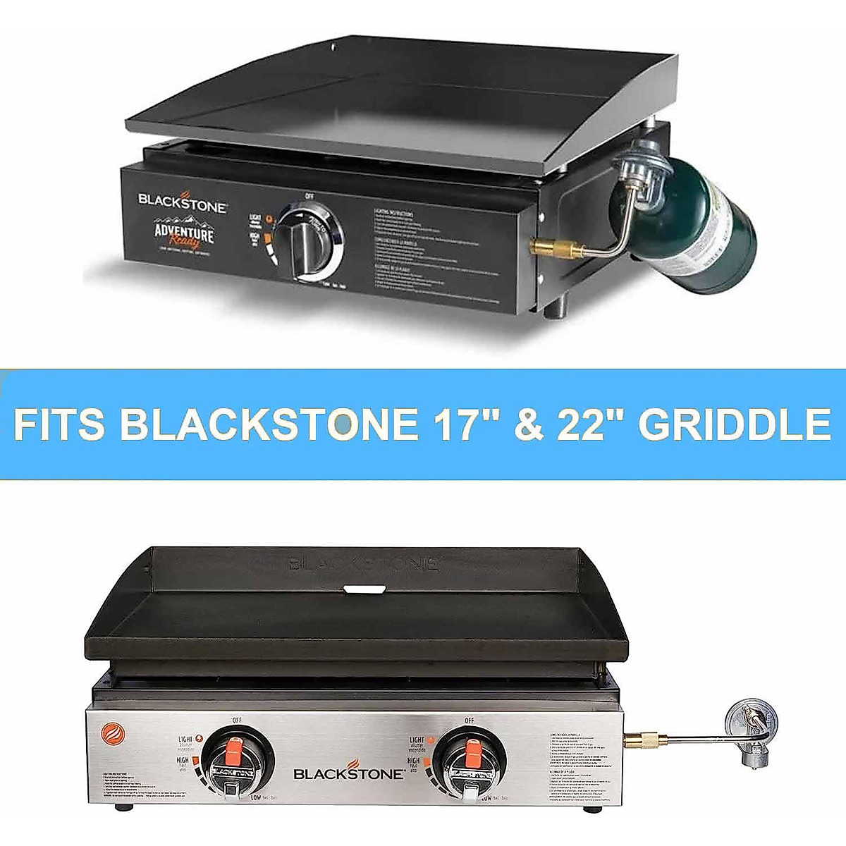 Outdoor Bazaar Griddle Regulator Replacement for Blackstone 17/22 Inch & Pit Boss/Pit BOSS Griddles, Brass & Zinc Alloy, 25000 BTU/hr, 11"W.C