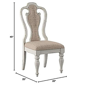 Liberty Furniture Industries Magnolia Manor Splat Back Up Side Chair, W20 x D25 x H45, White
