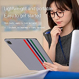 Pomya Tablet, 10.1 Inch HD IPS Display Tablet, 4G LTE Reading Office WiFi Tablet, 6GB RAM 128GB ROM Octa Core CPU Dual Card, for Work Study (Blue)