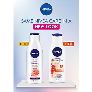 Nivea Natural Glow Cell Repair Body Lotion | With SPF 15 and 50X Vitamin C | 13.52 Fl Oz | Pack of 1