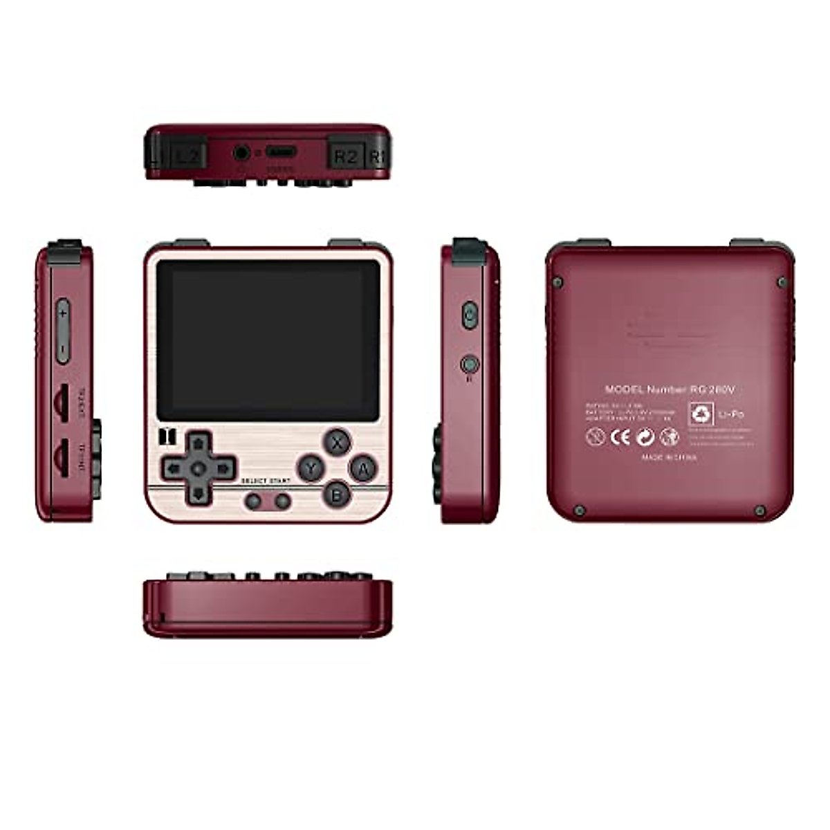 SUPERFLEX RG280V Mini Handheld Game Console with 23000 Games, 16 + 128G 2.8inch IPS Screen Game Console, Retro Game Console Portable Video Game Console