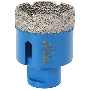 1-3/4 inch Diamond Hole Saw Heavy Duty Masonry Drill Bit for Concrete, Granite, Quartz, Porcelain, Ceramic Tile, Brick Cinder Blocks 5/8"-11 Thread Connection for Angle Grinders 1.75 Diamond Hole Saw