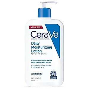 CeraVe Daily Moisturizing Lotion for Dry Skin | Body Lotion & Facial Moisturizer with Hyaluronic Acid and Ceramides | Fragrance Free | 19 Ounce