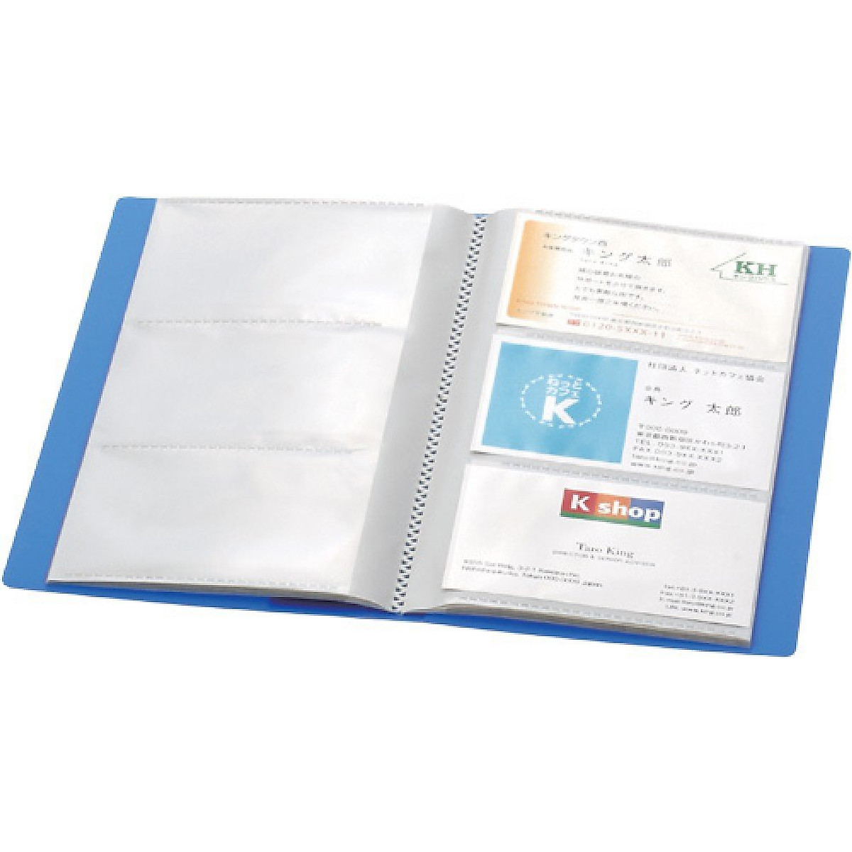 King Jim Simplies Business Card Holder, Compact, Blue, 32SPW Ao