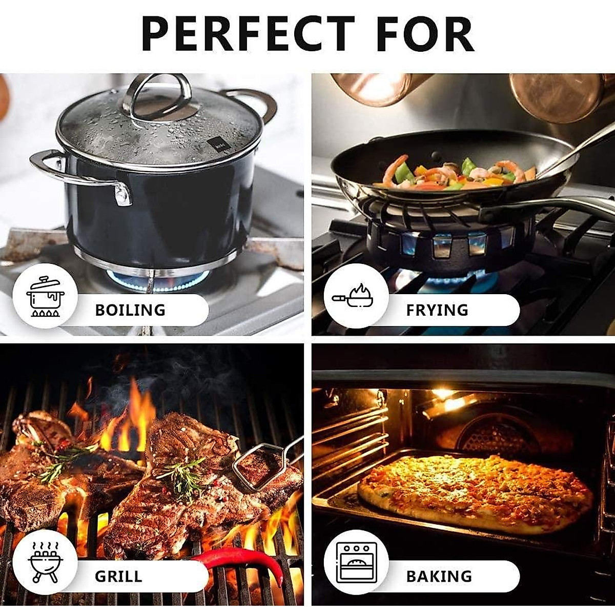 Killer's Instinct Outdoors 1 Pair Heat Resistant Gloves Oven Gloves Heat Resistant with Fingers Red Oven Mitts Kitchen Pot Holders Cotton Gloves Red Kitchen Gloves Double Oven Mitt Set