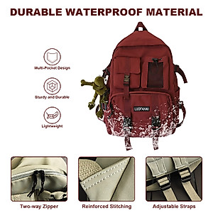 MINGPINHUIUS Backpack for School College High School Bag for Girls Boys Teen School Book Bag Casual Travel Laptop Backpacks for Women Men