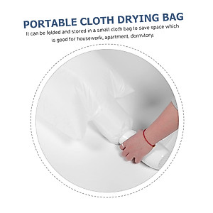 Zerodeko 4pcs Dryer Fast Drying Bag Folding Drying Clothes Drying Bag Air Bags for Clothes Pants Drying Mini Dryer Cloth Air Dry Bag Travel White Down Jacket Vacuum Bag Polyester