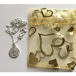 925 STERLING SILVER SAINT BENEDICT NECKLACE 18" LONG 24X15mm / 925 PLATA ESTERLINA CADENA DE SAN BENITO 18" LARGO