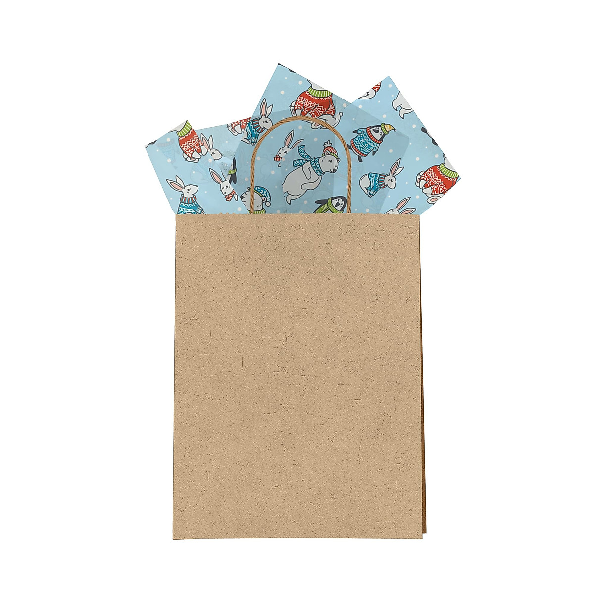 Winter Animals Printed Tissue Paper for Gift Bags or Boxes and Wrapping - Winter Holiday Bulk Decorative Art Tissue Paper for Packaging and Gifting | 24 Sheets 20" x 30"
