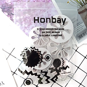 Honbay 6PCS Plastic Paint Splatter Cookie Cutter Set CupCake Decorating Gumpaste Fondant Mould for Cake Cupcake Decoration and Polymer Clay Crafting Projects (2 Size)