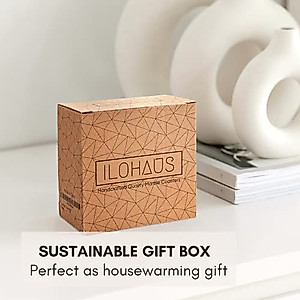 Coasters Set of 6 with Holder, Coffee Table Decor, Coasters for Drinks, Coasters Coffee Table, Coaster Set, Marble Coasters, Drink Coasters, Stone Coasters for Drinks Absorbent…