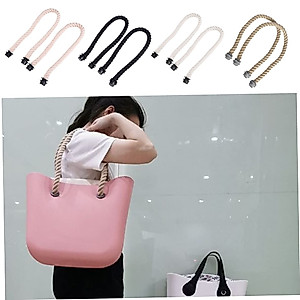 Gcroet 2 Pcs Classic Rope Handle Handle Replacement for Obag Canvas Bag Accessories Women's Bag White Handles O Bag, O Bag Accessories, O Bag Long Handles, Spare Handles, Long Handles O Bag
