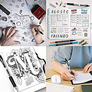 Vitoler Pens Fine Point Black Ink Office Pens Retractable Gel Ink Rollerball Pens with Premium Ink & Comfort Grip (0.7mm) (15-PACK)