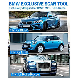 ANCEL BM700 Battery Registration Tool Fits for BMW, Full Diagnostic Tool Professional SRS Airbag Reset Scan Tool for Mini Cooper OBD1 OBD2 Scanner Car Engine Code Reader Injector Coding Oil Reset