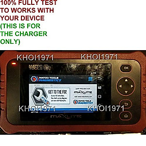 KHOI1971 Wall Charger AC Adapter Compatible with Matco Tools MaxLite MDMAXLITE car Scanner Diagnostic Tool Charger AC Adapter NOT Created or Sold by Matco Tools