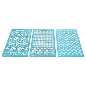 Screen Printing Kit, Reusable DIY Practical Skill Exercises Build Imagination Polymer Clay Silk Screen Stencils for Home Decoration (201, 207, 224)