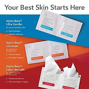 Dr. Dennis Gross Alpha Beta Ultra Gentle Daily Peel: for Dehydrated or Sensitive Skin, Uneven Tone or Texture, Fine Lines or Enlarged Pores (30 Treatments)