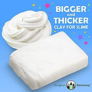 Original Stationery Soft Clay for Slime Supplies - Modeling Clay Art Supplies for Kids - Add to Glue and Shaving Foam to Make Fluffy Butter Slime [230 Grams 9 Ounces Makes +10 slimes