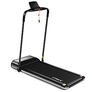 SPSUPE Ultrathin Folding Treadmill with Free-Installation Design, Portable Electric Treadmill with LCD Display, Max Weight Capacity for Walking, Jogging, Running, Home and Office Use, UL Listed