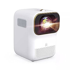 DROOS Portable Mini Smart Projector Native 1080P WiFi Projector Built-in Speaker Home Theater Video Kids Projector (Color : White,(projectors)