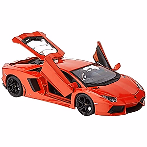 Maisto Lamborghini Aventador LP 700-4 Diecast Vehicle (1:24 Scale), Metallic Orange