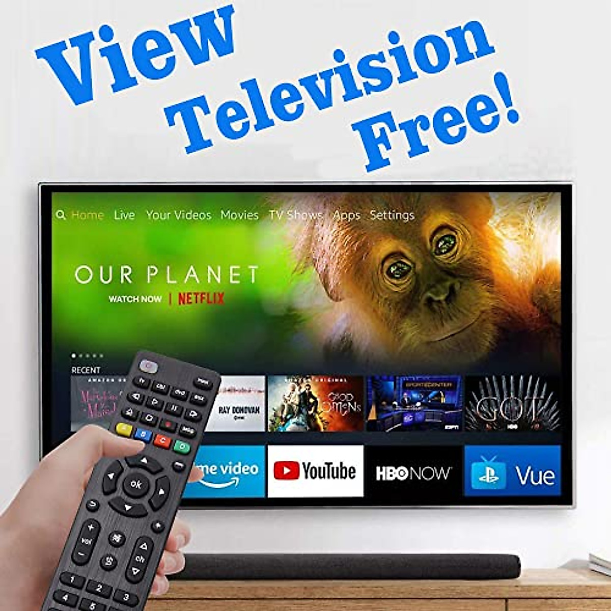Replaces Universal Remote Control for Samsung, Sharp, LG, Sony, Panasonic, Toshiba, Blu-ray/DVD Players, Streaming Media Players, Universal Remote for All TVs - Easy Setup