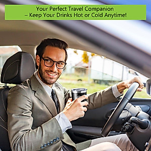 SCOACHA 30 oz Stainless Steel Double Wall Vacuum Insulated Travel Tumbler – Durable and Spill-Proof Lid – Perfect for On-the-Go, Work, and Outdoors. (Black)