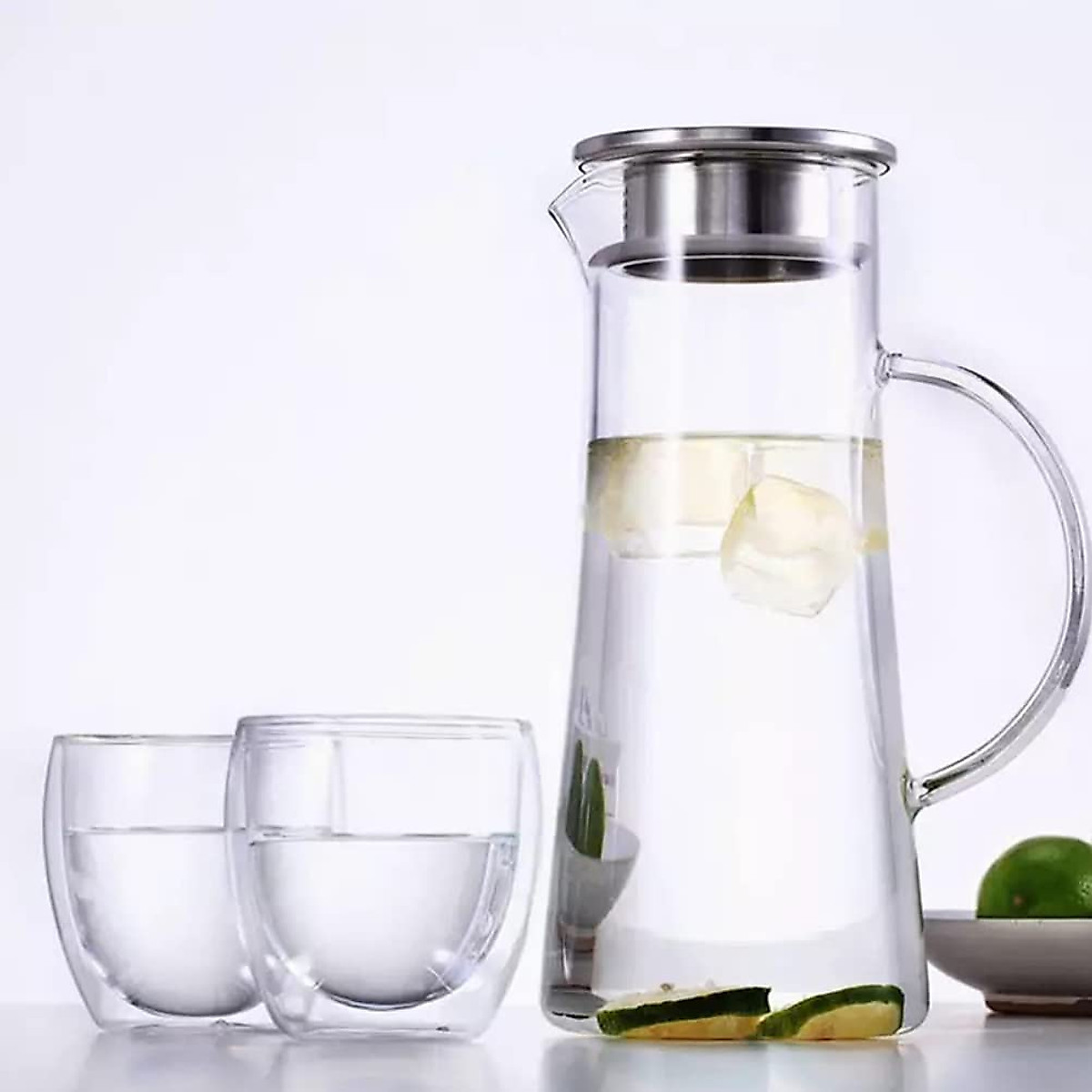 Operitacx Water Bottle Accessories Water Pitcher Replaceable Lids Stainless Steel Pitcher Lids Pitcher Glass Lids Covers Glass Jug Cover Stoppers for Water Jug Glass Pitcher () Lemonade Pitcher