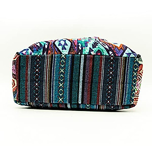 Fwosi Canvas Tote Bag - Pure Cotton Crossbody Bags for Women & Men, Handmade Print Shoulder Handbags - Lightweight, Durable, Hobo Bags