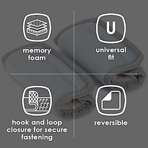 Diono Soft Wraps Car Seat Straps, Shoulder Pads for Baby, Infant, Toddler, 2 Pack Reversible Soft Seat Belt Cushion and Stroller Harness Covers Helps Prevent Strap Irritation, Blue