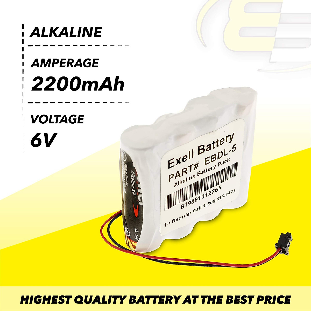 24x Exell Battery Door Lock 6V Battery Fits Saflok S7400-12 Replaces HTL5, SafLok and Intellis 884952, HTL-3, S7400-12