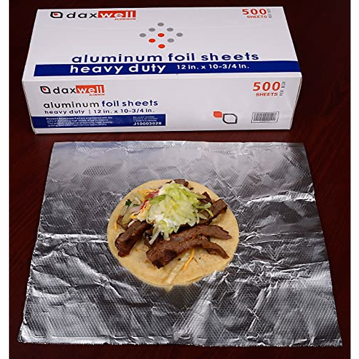 Daxwell Aluminum Heavy Duty Foil Interfolded Pop-Up Sheets, 12" x 10.75", J10003028 (3,000; 6 Boxes of 500)