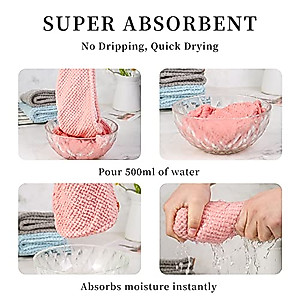 Domxies Microfiber Hair Towel Wrap, Hair Drying Towel, Ultra Absorbent Fast Drying Hair Towel Wraps for Wet Hair, Long, Curly, Thick, Frizzy Hair (Mint Green)