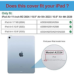 ProCase Case for iPad Air 4 Generation 10.9 Inch 2020, TPU Shockproof Border and Translucent PC Frosted Back Case Cover Protective Case with Pen Holder - Black, PC-08363119