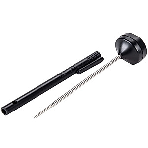 Taylor Precision 9840RB Instant Read Pocket Thermometer, Digital, -40° to 302°F (-40° to 150°C) Temperature Range, 1°F Accuracy, 0.3" LCD readout, Step Down Probe, Protective Rubber Boot