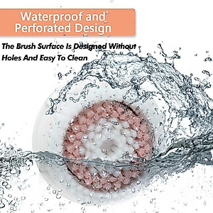 Facial Cleansing Brush Heads Replacement Compatible with Radiance Face Brush Head, for Clogged and Enlarged Pores, 4 Pack