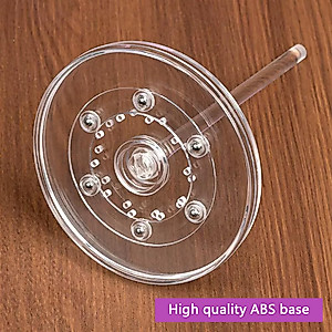 EHERDM Acrylic Yarn Spinner Yarn Bowl Holder Stand with Twirling Base Yarn Winder Dispenser Gifts for Craft Lovers Large