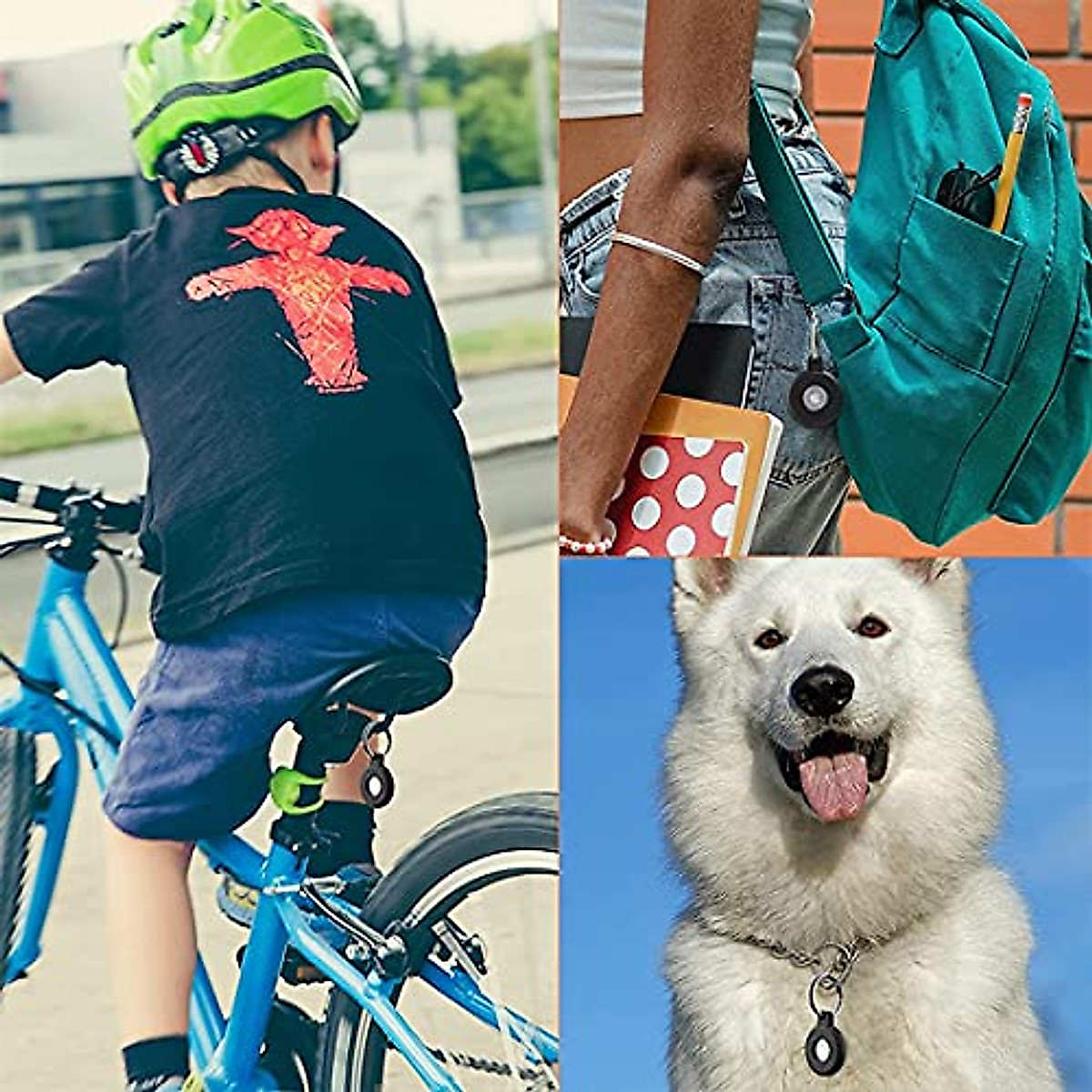 Zcooooool 2pcs Thickened Airtag Case Silicone Protector Cover Skin for Apple Airtags Washable Airtag Holder , Airtag Keychain , Airtag Keyring