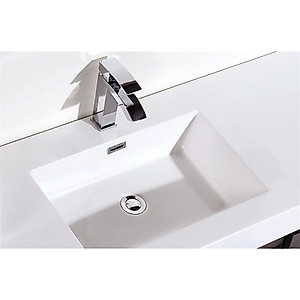 KubeBath Bliss 60" Gray Oak Wall Mount Single Sink Modern Bathroom Vanity