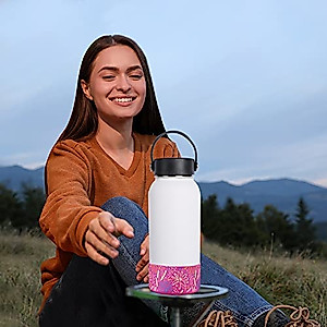 Protective Silicone Sleeve Boot 32oz 40oz for Hydro Flask, Wide Mouth Water Bottle Boot Bottom Base for YETI, Simple Modern,Takeya,MIRA and Flask Rubber Boot BPA Free, Not for Stanley Tumbler(Black)