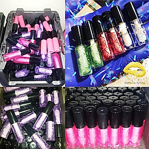 Honbay 10PCS 1.2ml Mini Reusable Clear Empty Lip Gloss Containers Travel Empty Lip Gloss Bottle Tube Vials for Lipstick Samples, Lip Balms